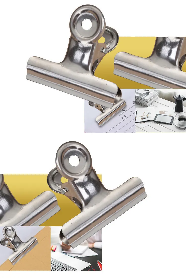 31mm Round Metal Grip Clips Silver Bulldog Clip Stainless Steel Clip ...