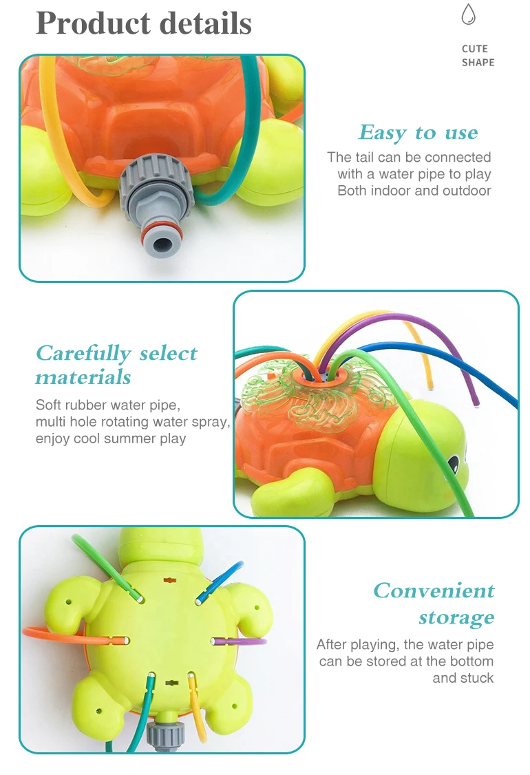 Oyuncak Summer Play Splash Turtle Water Juguetes Activity Spray ...