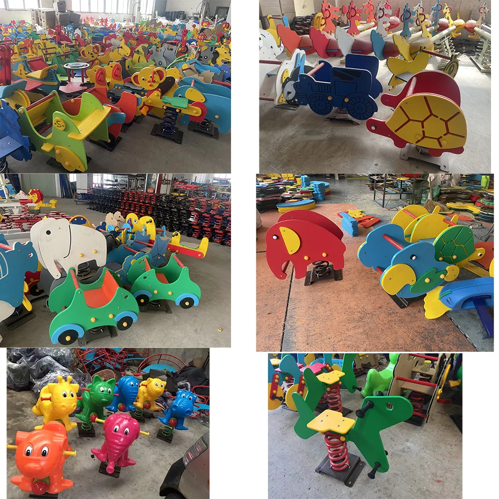 Outdoor Amusement Equipment Factory PE Sheet Spring Rider Toy Rocking ...