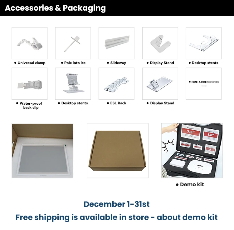 Zhsunyco 13.3 Inch Large Size Electronic Shelf Label 2.4Ghz ESL System ...