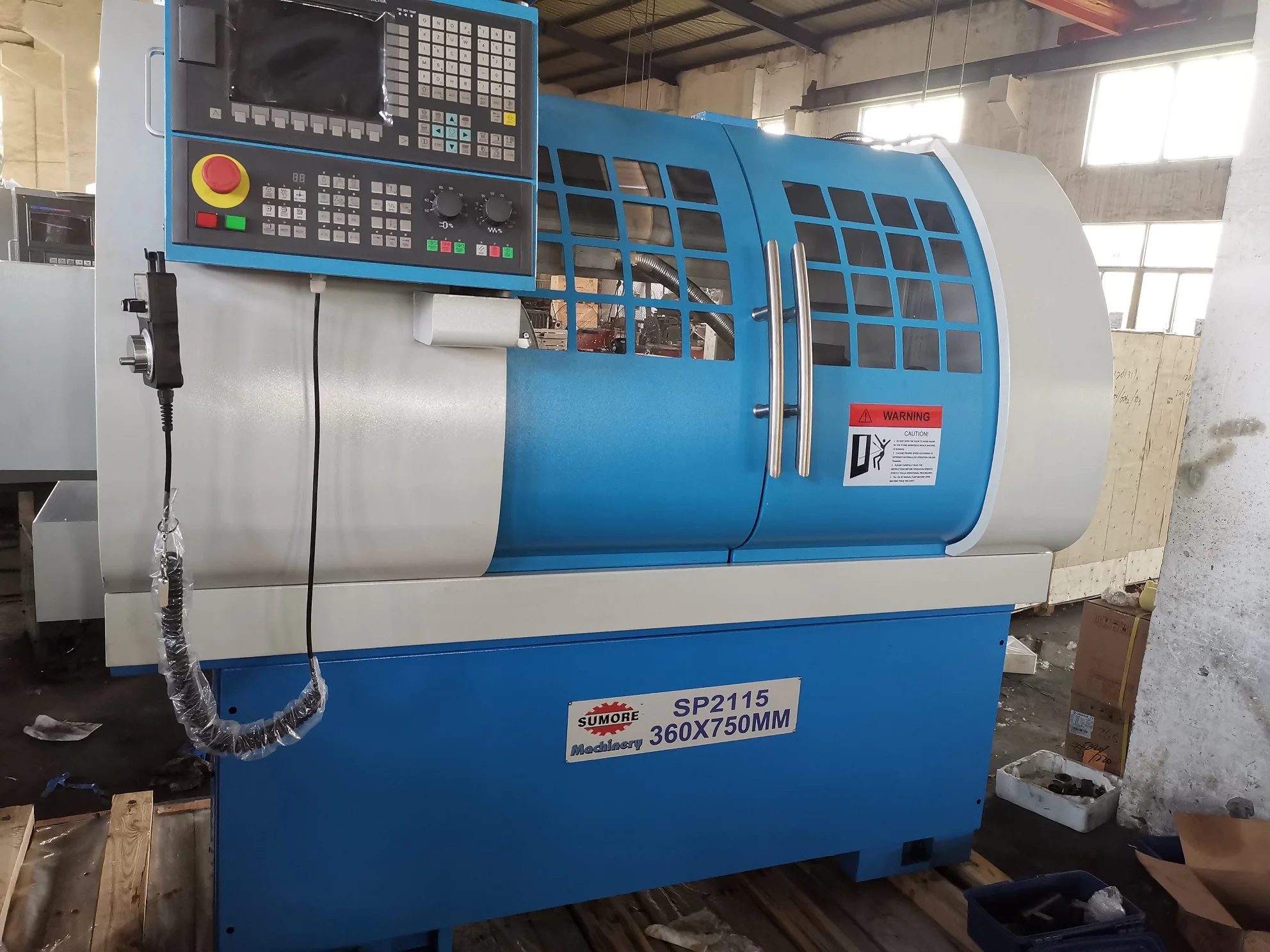 Sumore Sp2115 Flat Bed Horizontal Mini Cnc Lathe Machine With Bar Feeder Cnc Lathes Machine ...