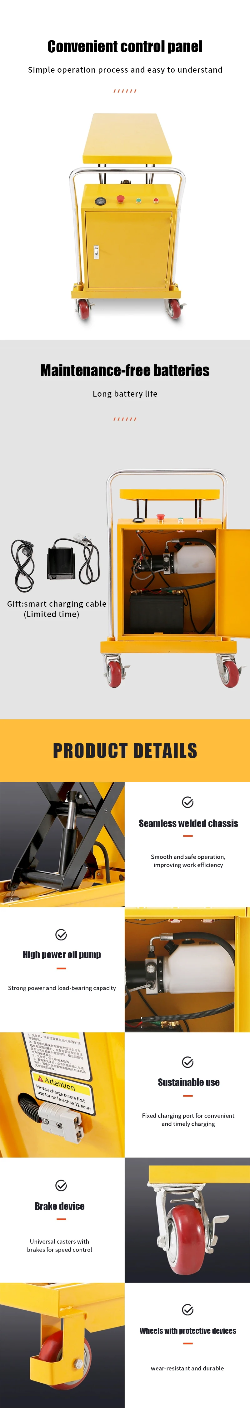 Automatic Lift Table Jack Electric Factory Sale Lift Table 500Kg ...