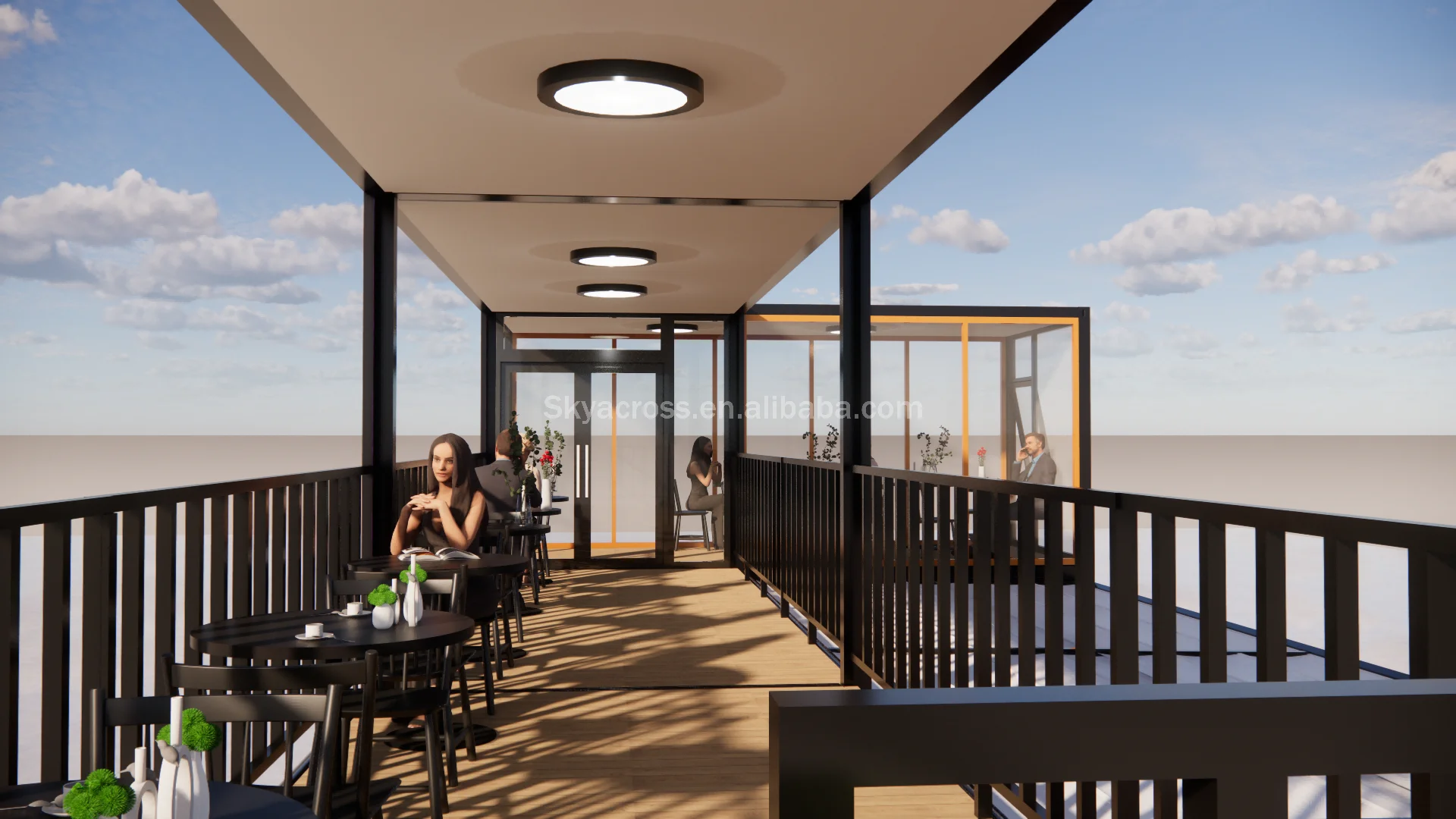 Luxury Shipping Container House for Mobile Restaurants