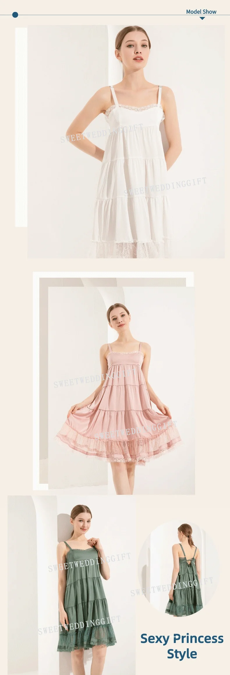 932 Luxury Shiny Satin Floaty Mini Pjs Dress For Women - Buy Luxury ...