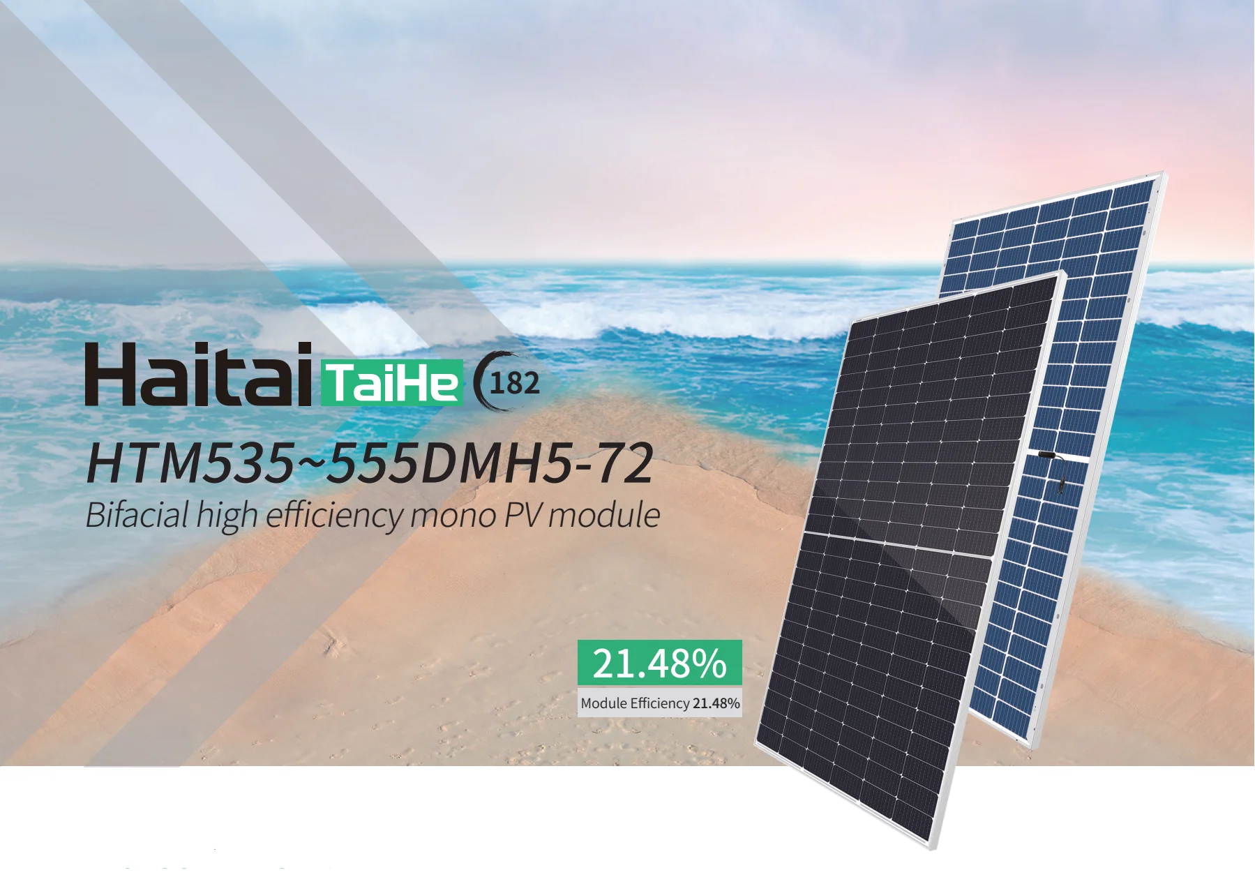 Haitai 555w 550w Bifacial Solar Plate Panel - Buy Solar Plate Panel ...