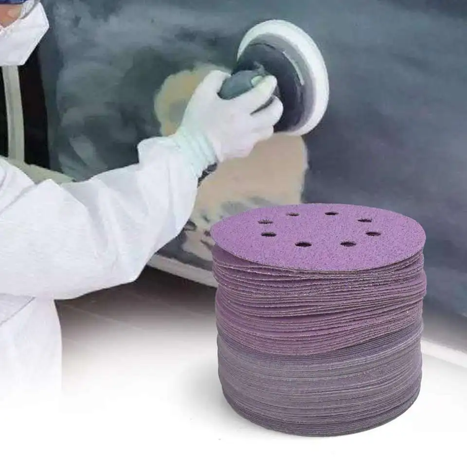 Factory Price 6 Inch 125mm Purple Ceramic Aluminum Oxide Sanding Disc ...