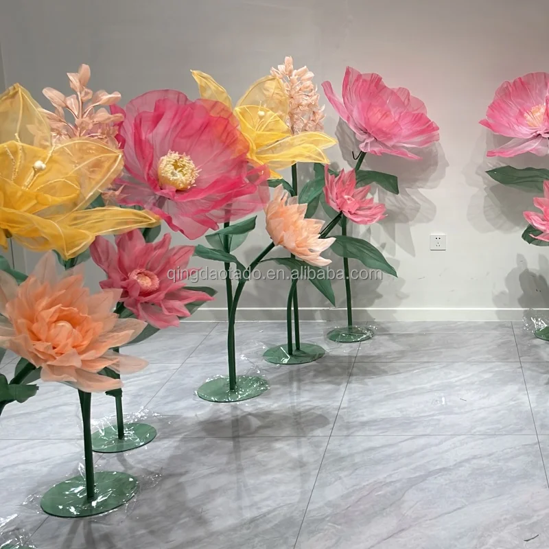 Customizable Organza Silk Paper Giant Flowers for Events