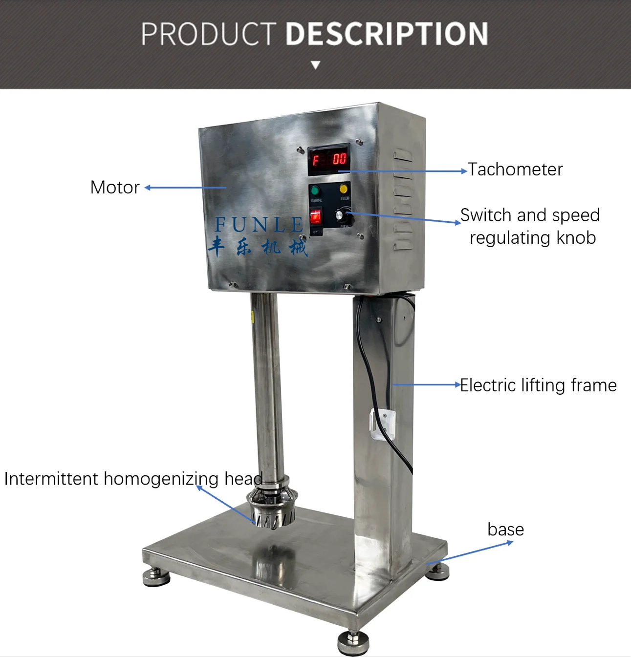 Laboratory Small Homogenizing Shear High Shear Mixer High Speed ...