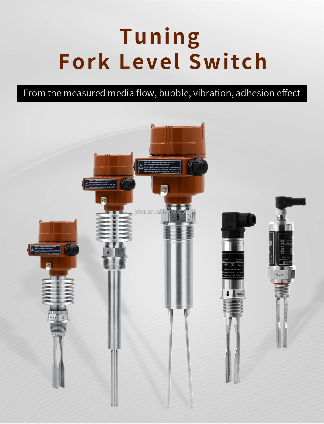 TF-500 Jvler Compact Type Aviation Plug Vibrating Tuning Fork Level Switch with CE Certificate ...