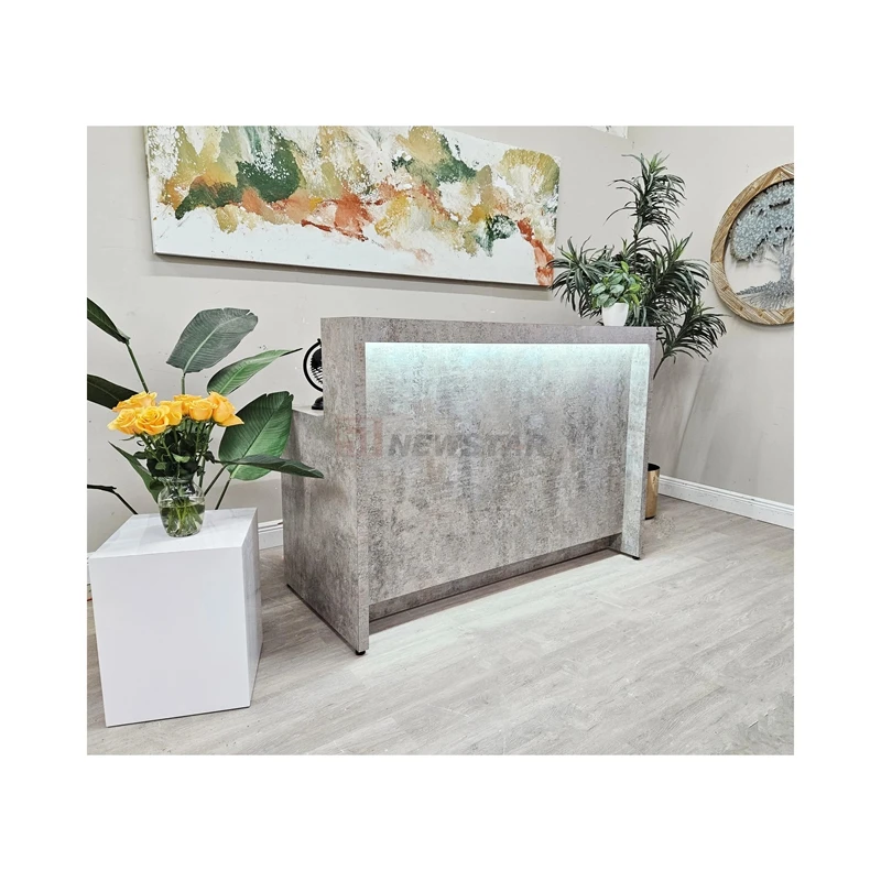 Newstar Natural Travertine Stone Reception Desk - Modern & Durable