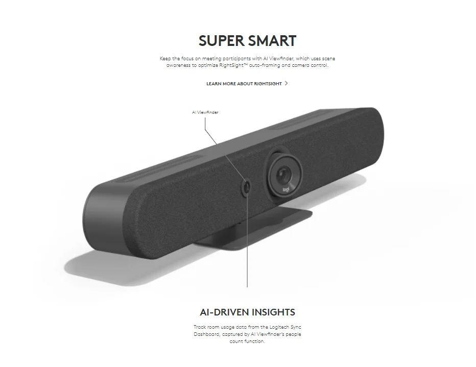 Logitech Cc4500e Rally Bar Mini 4K UHD Video Conference Camera