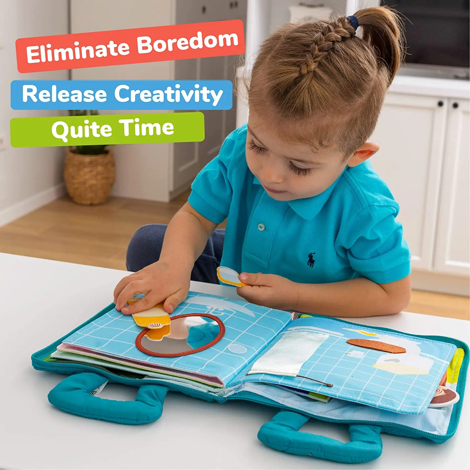 Montessori Kids Activity Cloth Book For Kids Children Learning Sensory ...