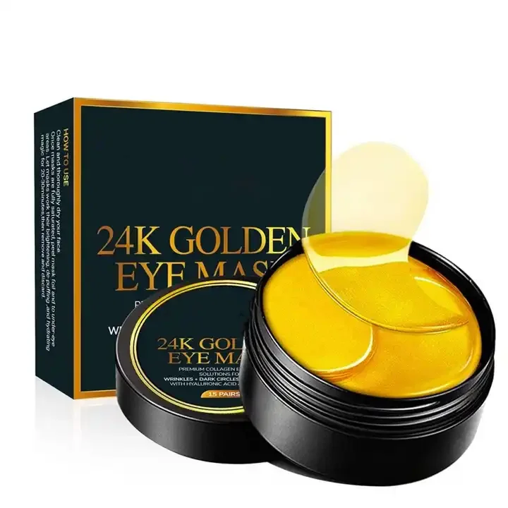Custom 24k Gold Eye Masks Collagen Eye Patches Private Label 24 Karat ...