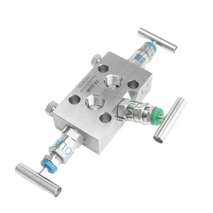 Instrument Industrial 3 Way Gauge Root Valve For Pressure Transmittes ...