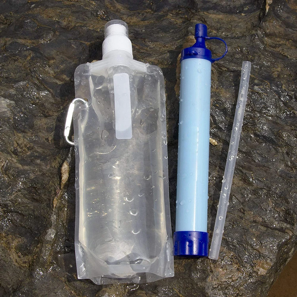 Outdoor Water Filter Emergency Survival Gear Water Purifier Personal ...
