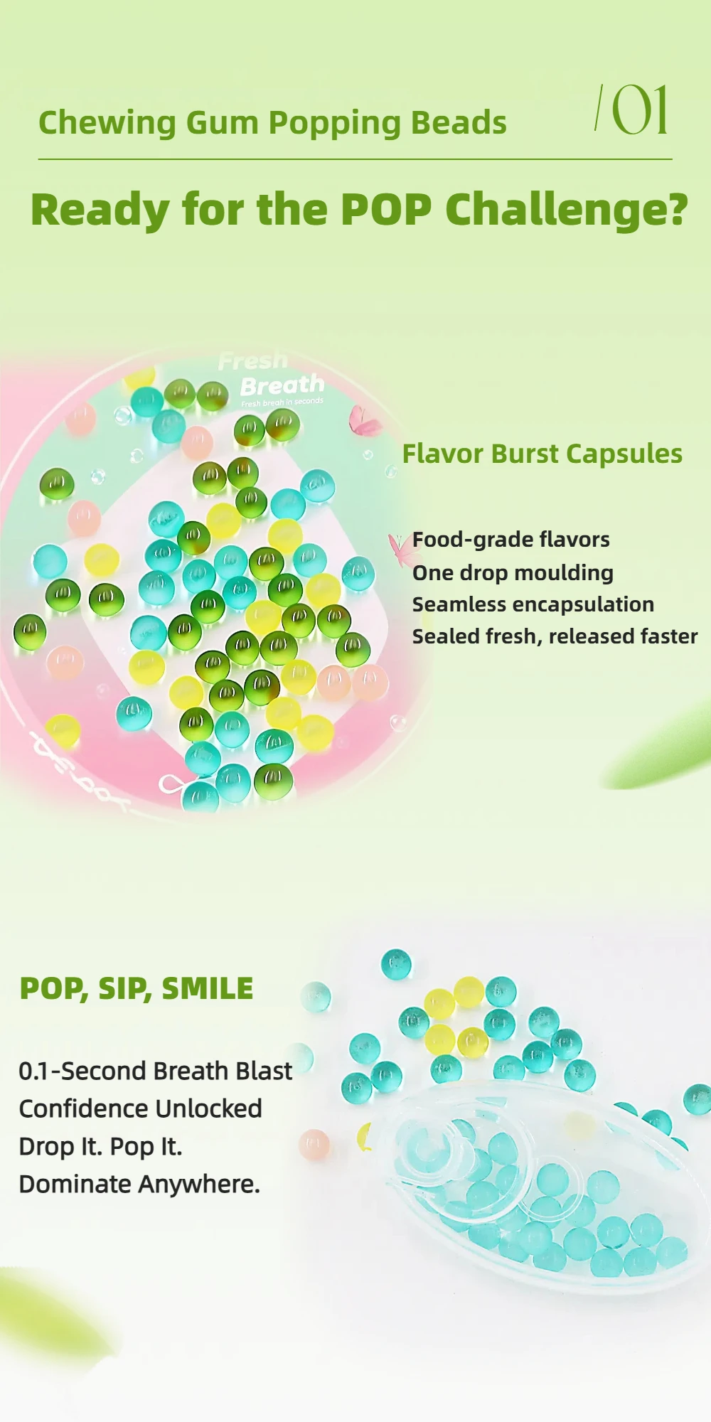 Innovative Gum Fruit-Flavored Popping Beads Manual Type Lighters & for ...