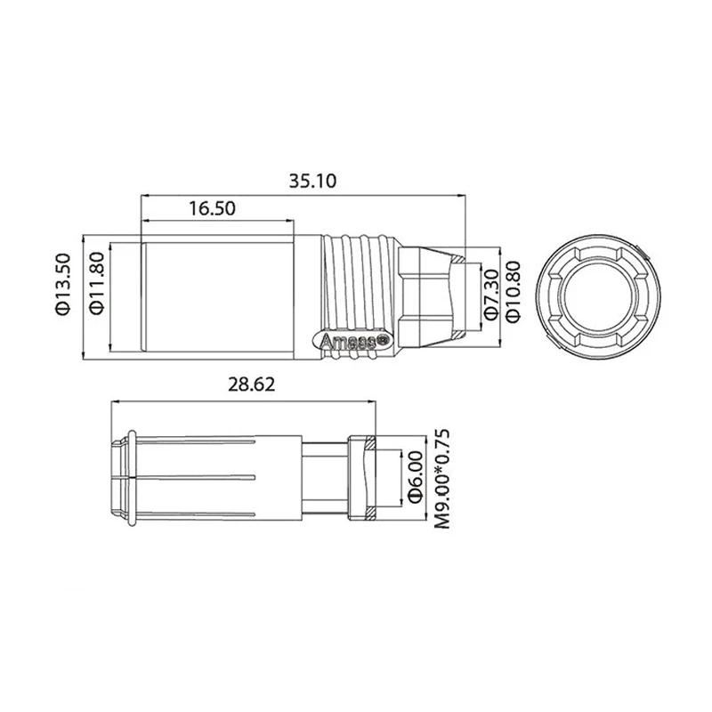As150u Airplane Plug Genuine Anti-spark With Signal Pin For Rc Battery ...