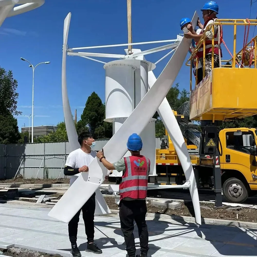 Vertical 5kw 10kw 15kw Helix Wind Turbine for Hybrid Systems