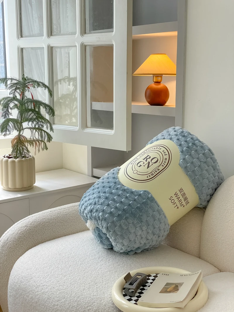 460 Gsm Air Condition Throw Blanket Winter Warm 3d Embossed Velvet ...