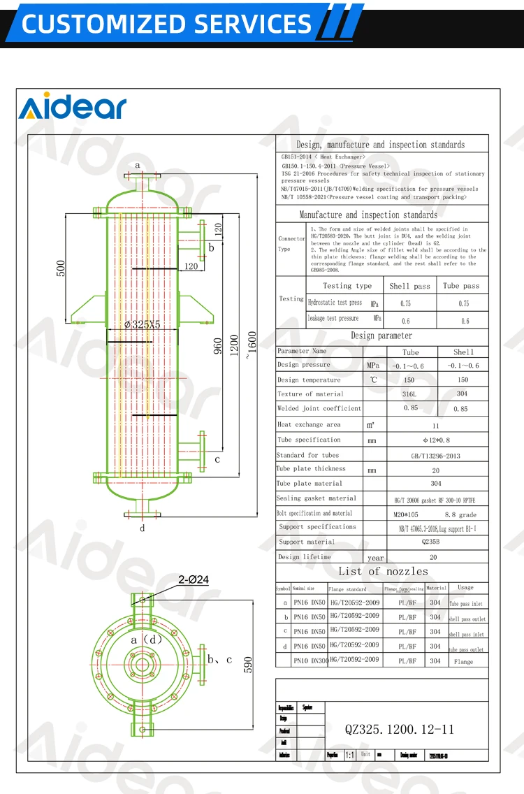 High Quality Industrial Heat Exchanger Shell And Tube Heat Exchanger ...