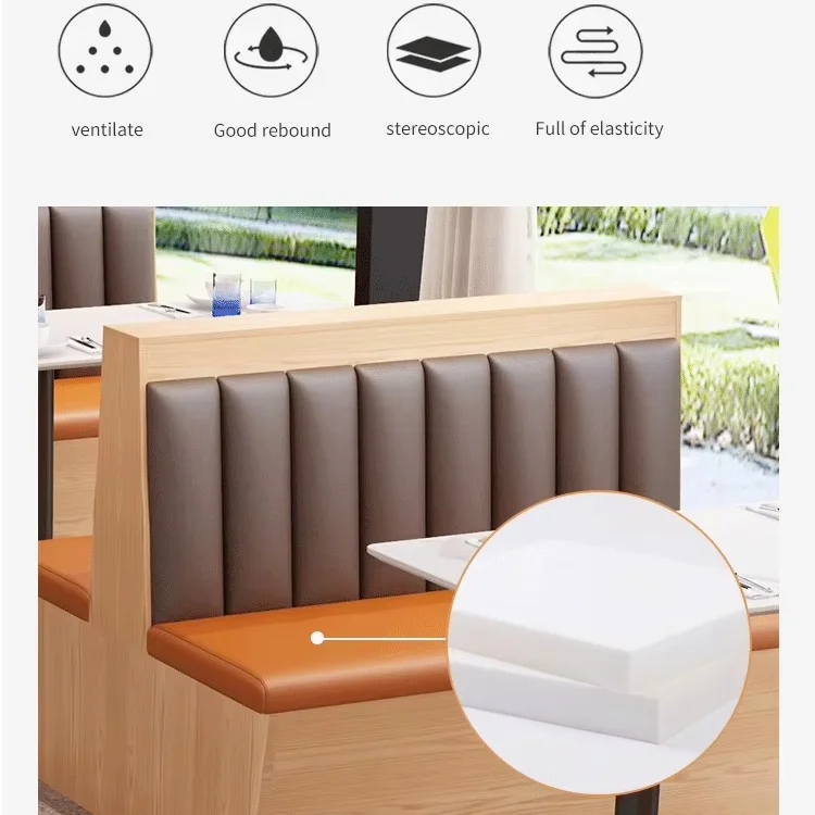 Custom Modern Wood Restaurant Booth Sofa Cafe Bench Seating Restaurant ...