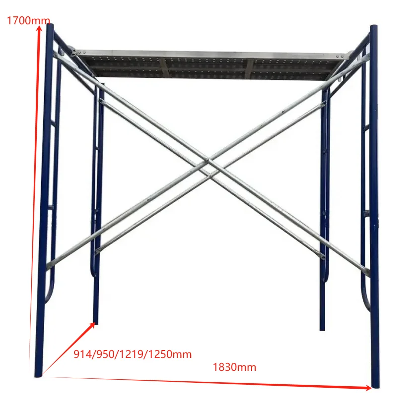 Painted Frame Scaffold with Modular Design, Lock Pins, and Cross Braces ...