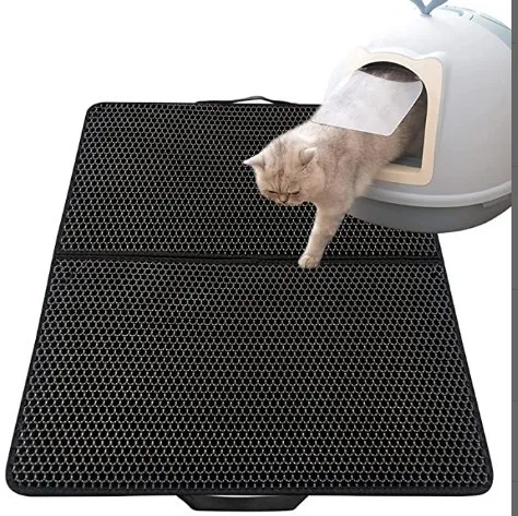 Easy Cleaning Portable Cat Sand Mat For Litter Box, Non-slip Foldable ...