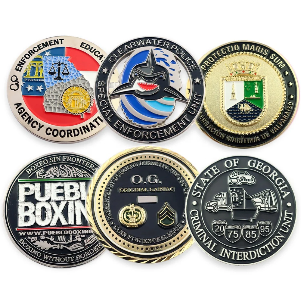 Factory Zinc Alloy Double Gold Silver Bronze Collectible Coins Logo 3D ...