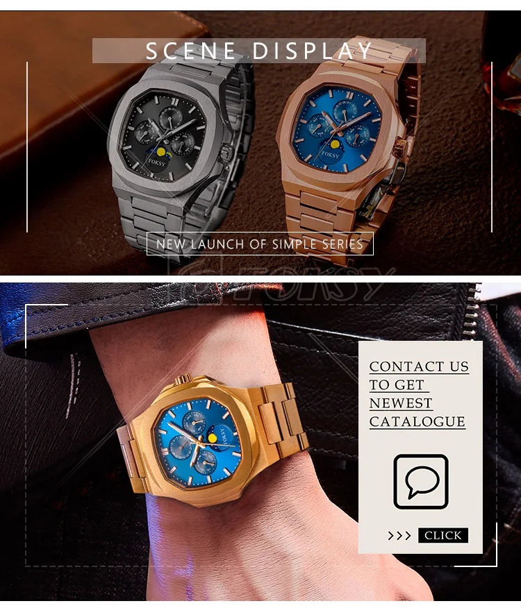 Casual Premium 316l Stainless Steel Case Back Japan Movement High End ...