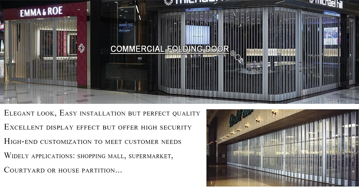 Shopfront Clear PVC Folding Door - Durable & Stylish