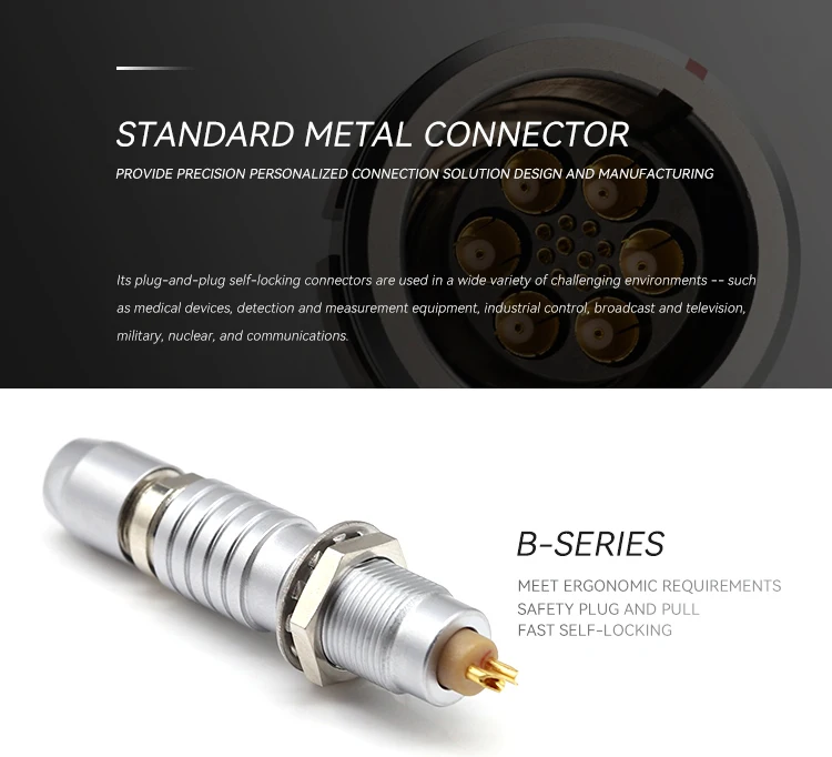 2/3/4/5/6/7/9 Pin Push Pull Connector Sino Circular Aviation Plug Medical Cable Connector ...