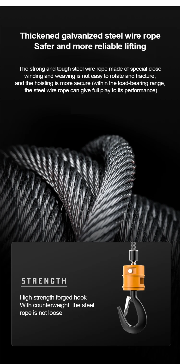 100kg/200kg/300kg/500kg Electric Winch 220v/110v Electric Hoist ...