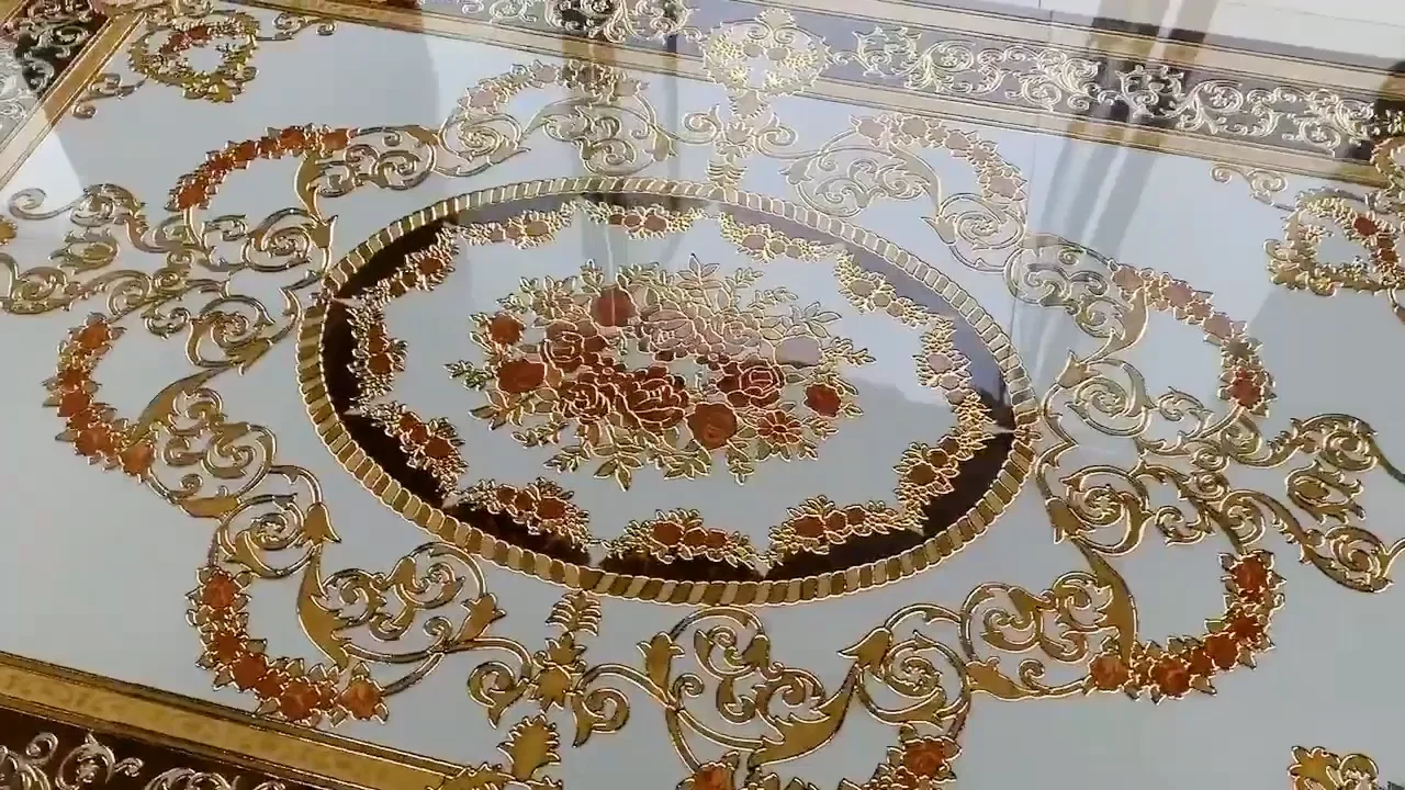 1200x1800mm Polished Golden Crystal Porcelain Floor Carpet Tiles - Buy ...
