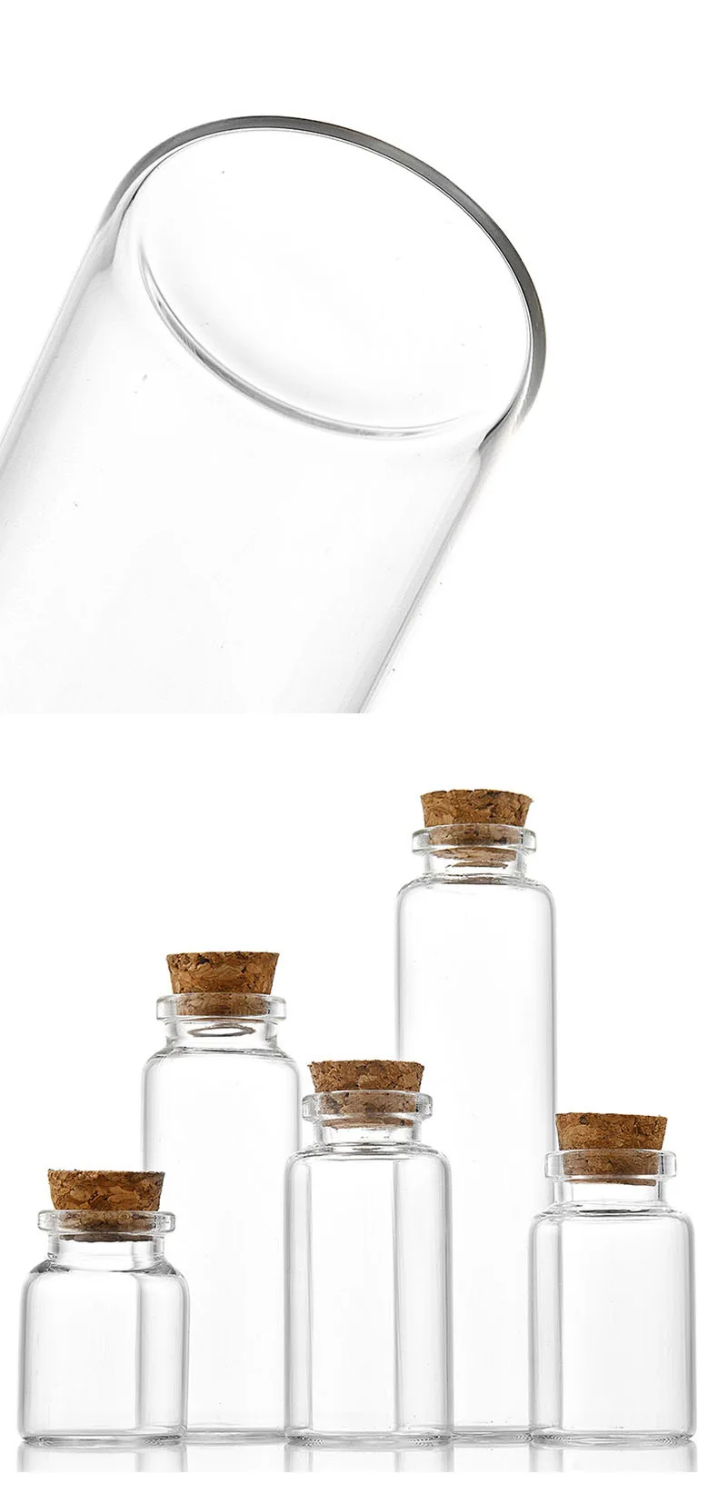 30mm Mini Pill Borosilicate Glass Bottle - Essential Oil Jar