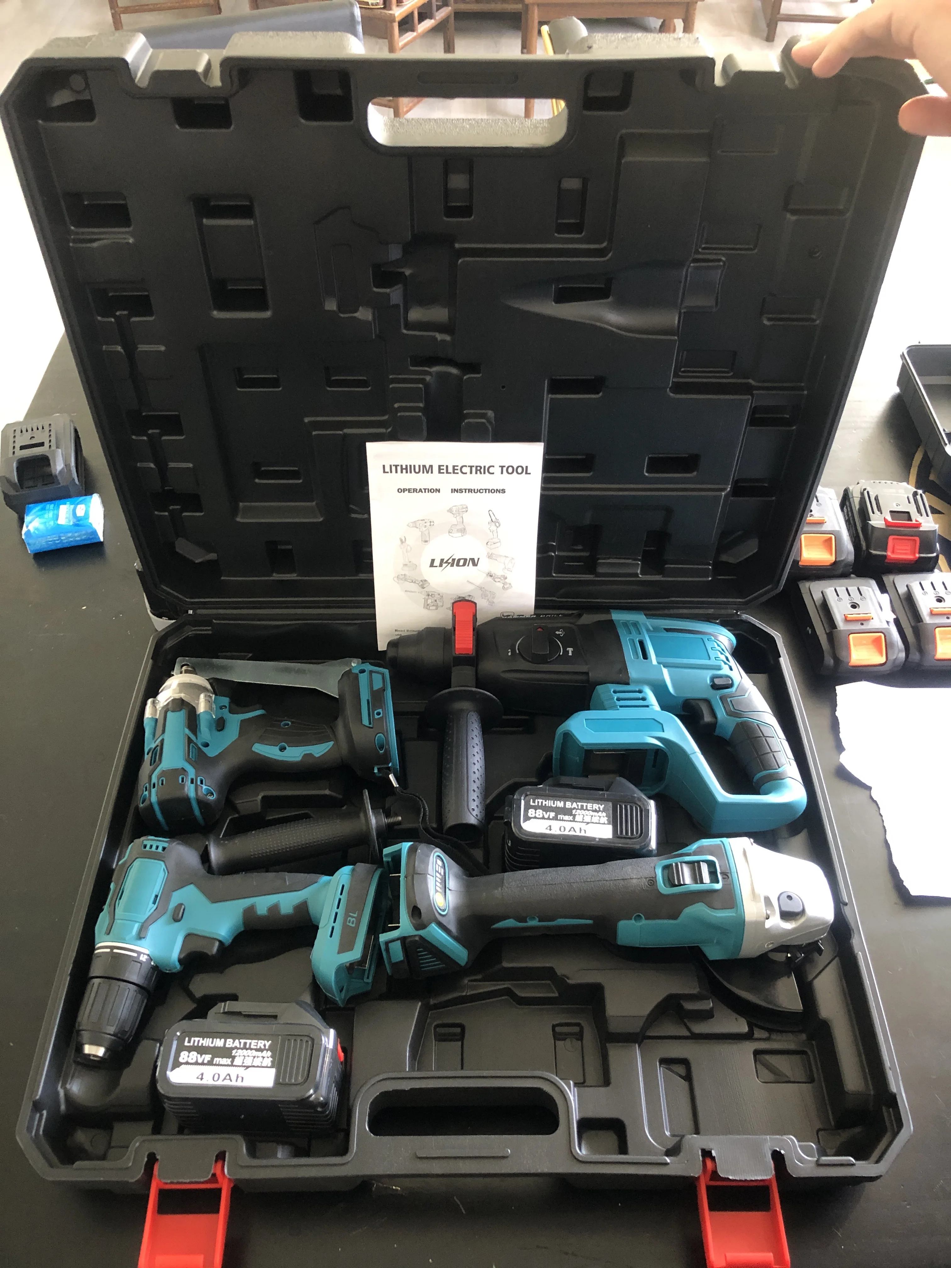 Factory Power Drills Kit 21v Portable Electric Cordless Brushless 18V ...