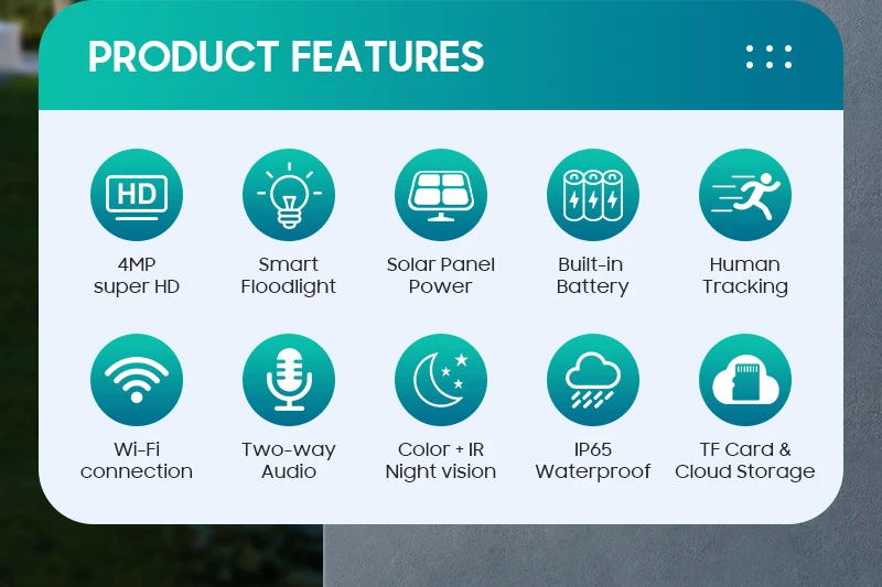 Sectec HD 4MP Wifi 4G IP Network Camera - Smart Outdoor CCTV