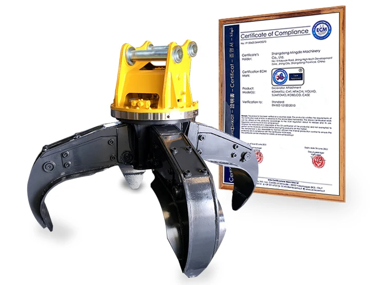 Monde Hydraulic Steel Grabbing Machine For Excavator Rotate Crane Grab ...
