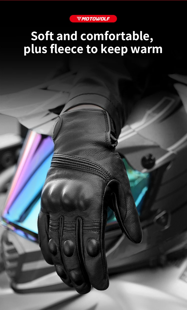 Motowolf Custom Made Touch Screen Motorcycle Gloves