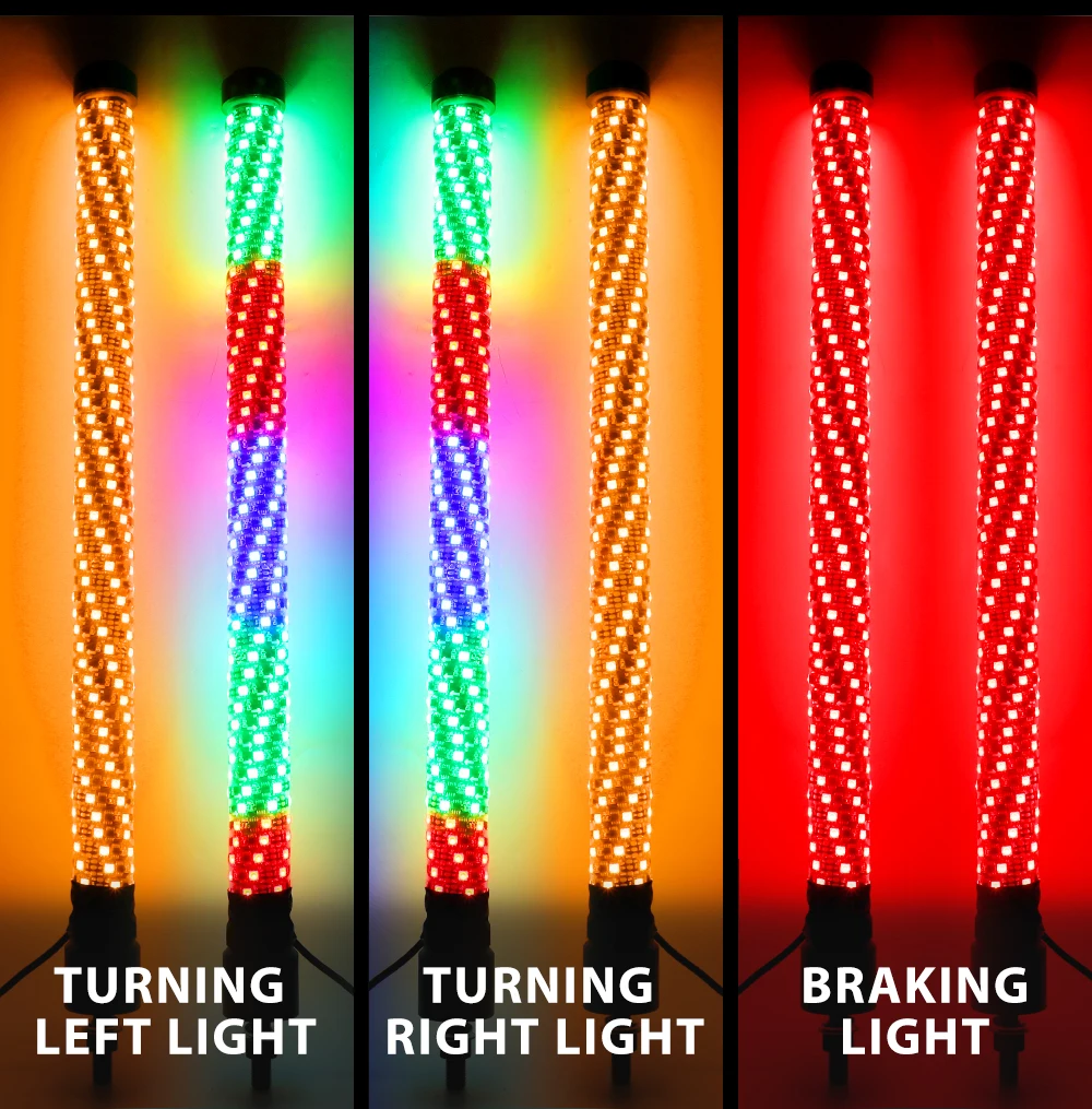 Newest Chubby Whip Light Rgb Chasing Lighted Flag Pole Fat Led Whip ...