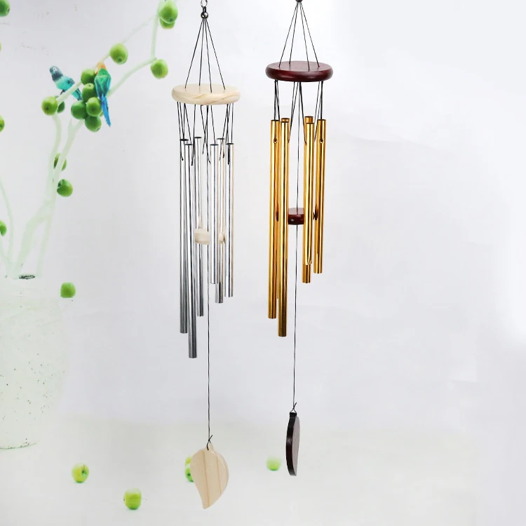 Wind Chimes Outdoor 30 Inch 6 Rustproof Aluminum Tubes Wooden Wind Bell ...