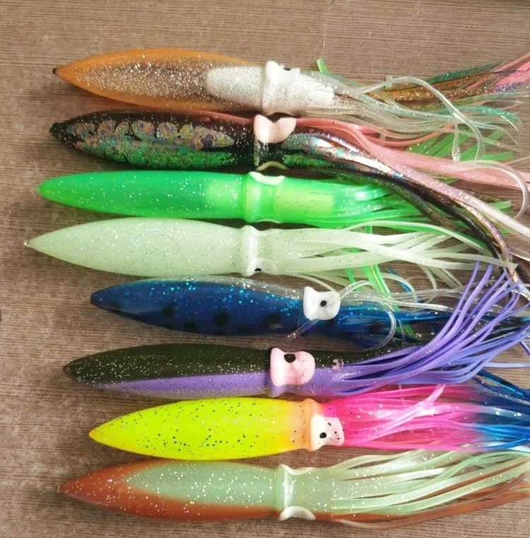 Trolling Bulb Squid Lure 6'' Soft Plastic Calamari Octopus Squid Lure ...