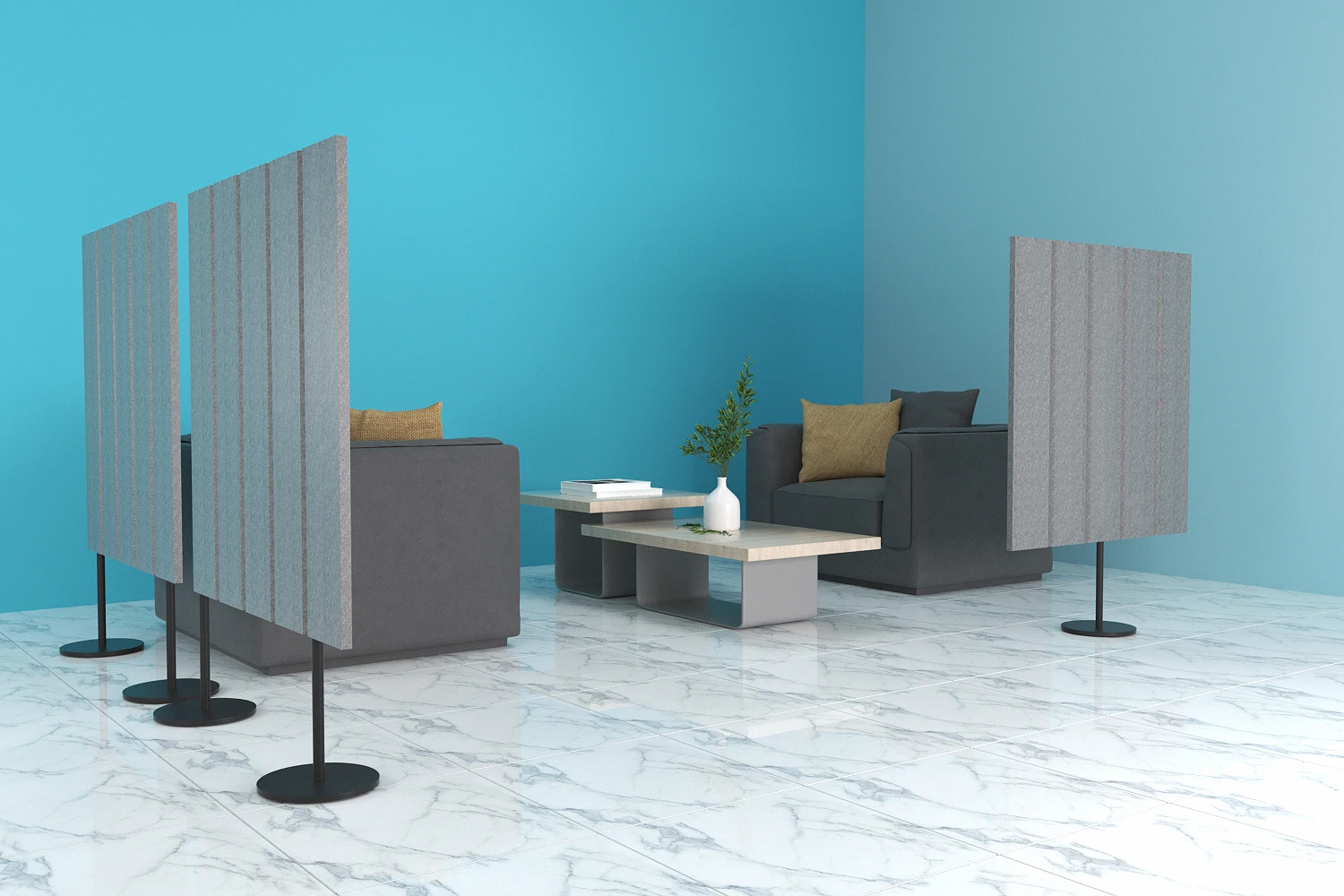 Removable Office Privacy Screen Freestanding Acoustic Room Divider ...