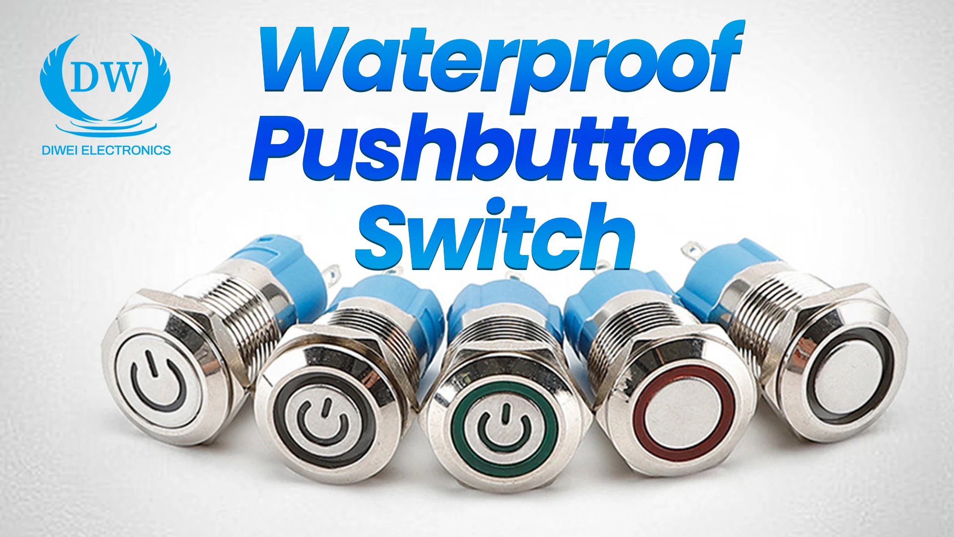 12/16/19/22mm Short Stroke Mini Waterproof Ip67 Metal Push Button ...