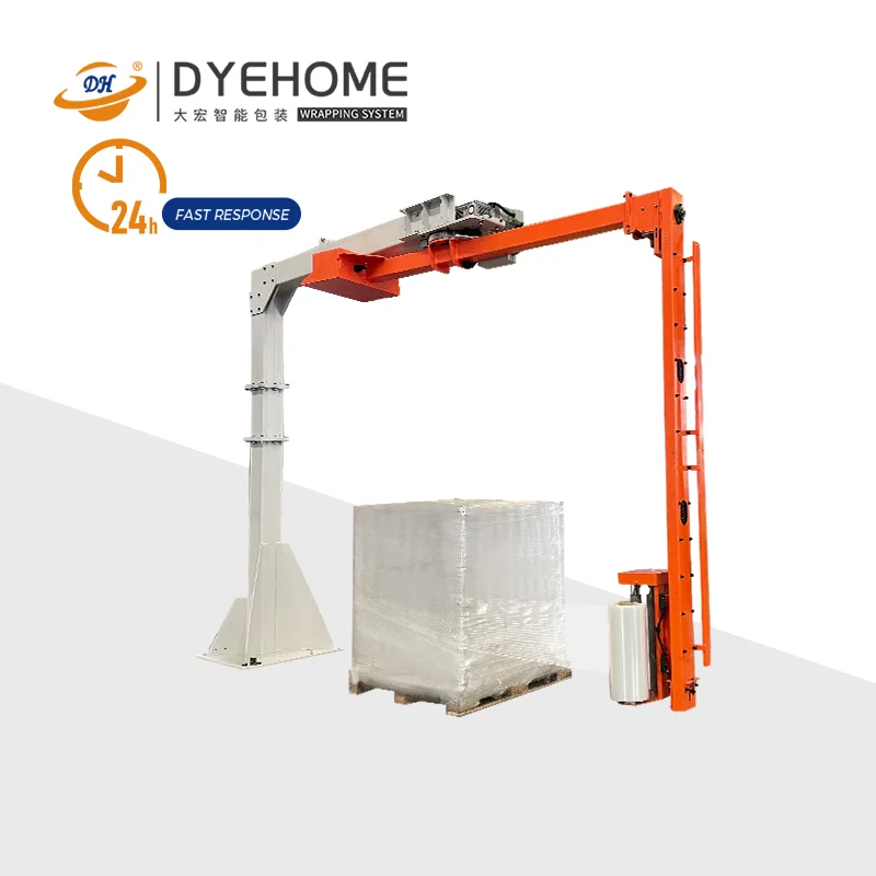 Rotary arm pallet stretch wrapping machine fully automatic pallet ...
