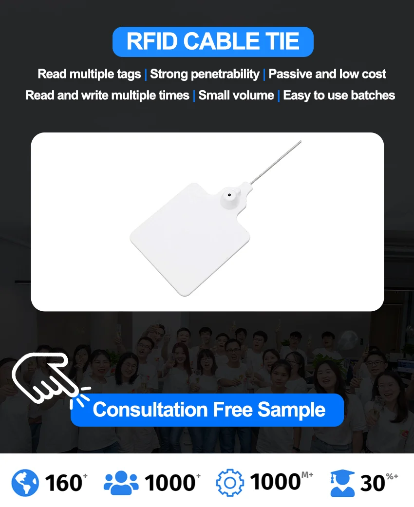 Custom Rfid Uhf Abs Cable Tie Label Printed Self Locking Rfid Wire Lead ...
