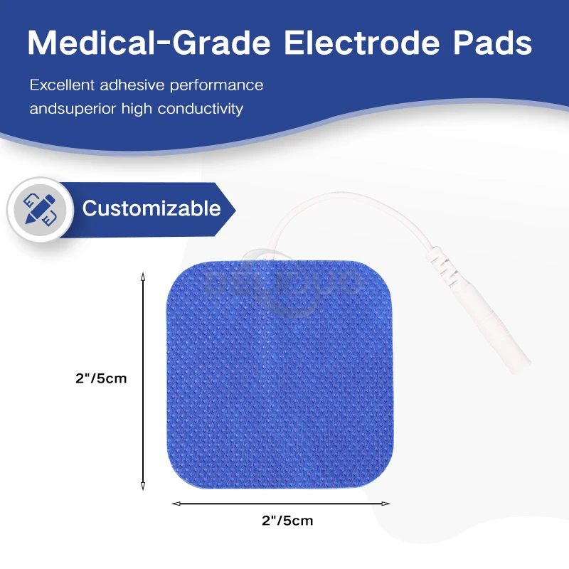 2.5mm tens electrode cable Dry Ecg Electrodes Patch for Tens Unit Tens ...