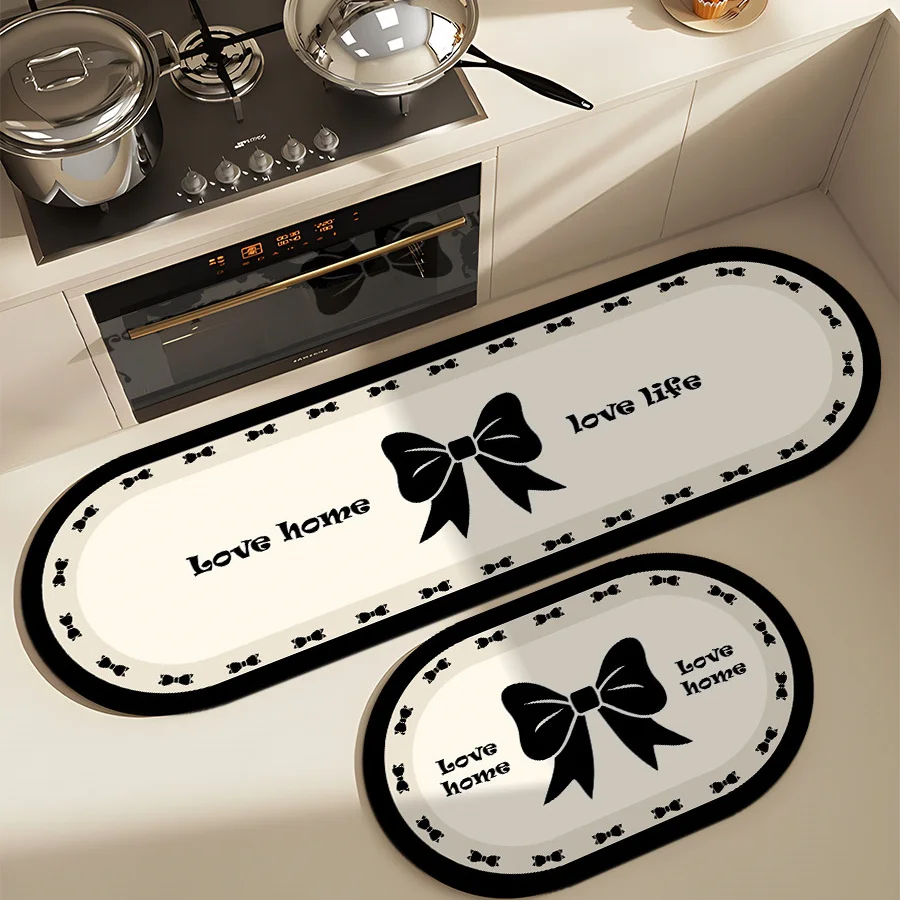 Custom 3d Printed Floor Mat,Minimalist Oval Kitchen Non-slip Mats Floor ...