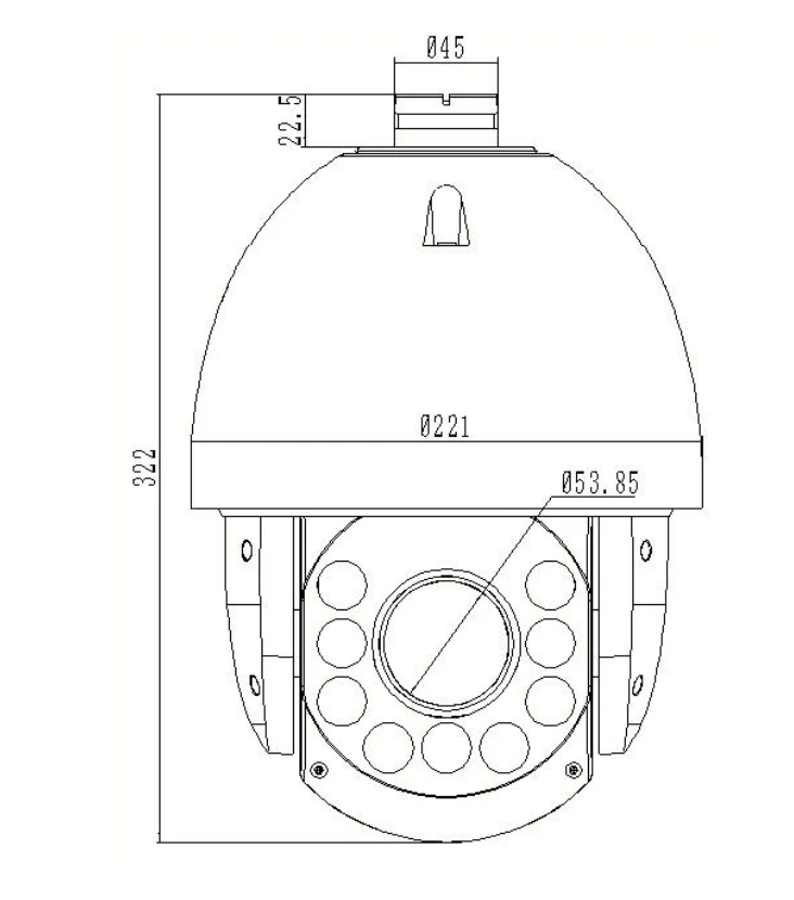 Ip66 Starlight Poe 2km Human Detection H.265 30x Optical Zoom Wdr 4.7 ...