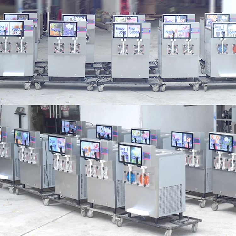 Commercial Buffet Ice Cream Machine 20l Fully Automatic Double Cylinder ...