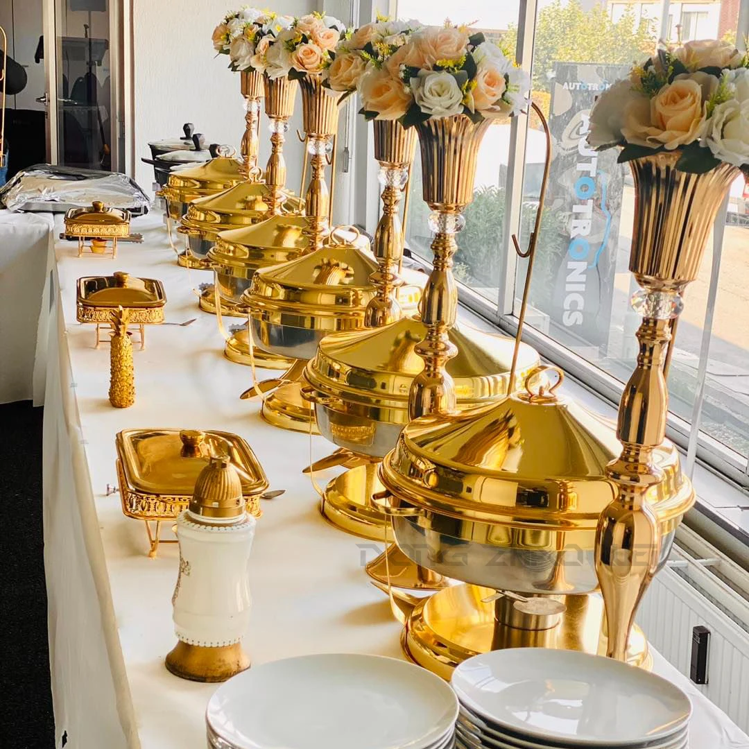 Fancy Chafing Dishes for Buffet - Gold & Modern Utensils